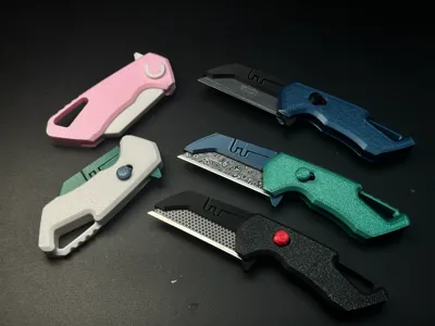 Tactical-Style Folding Utility Knife II by Trent Studio MakerWorld: Download Free 3D Models