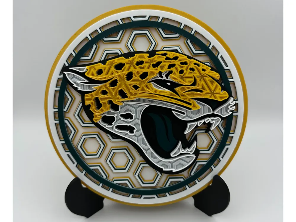 Jacksonville Jaguars Dimensional Mosaic - Free 3D Print Model - MakerWorld