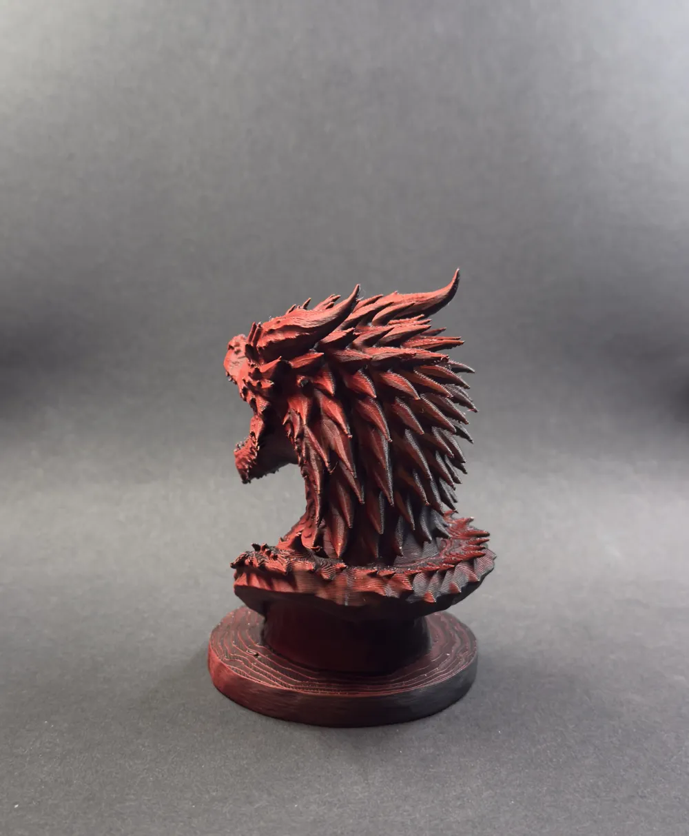 Ancient Dragon Bust - Free 3D Print Model - MakerWorld