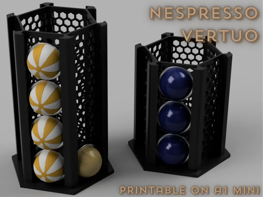 Nespresso Vertuo Capsule Holder Honeycomb 2 Size - Free 3D Print Model ...