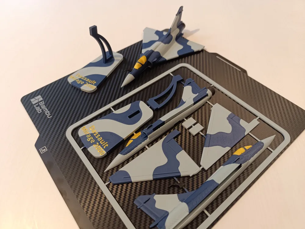Dassault Mirage 2000 Plane Kit Card - Free 3D Print Model - MakerWorld