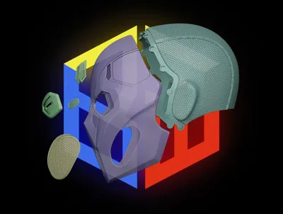 Taskmaster textured helmet by Budwin MakerWorld: Download Free 3D Models