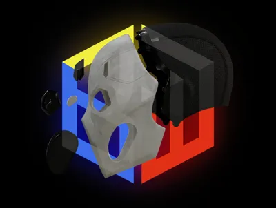 Taskmaster textured helmet by Budwin MakerWorld: Download Free 3D Models