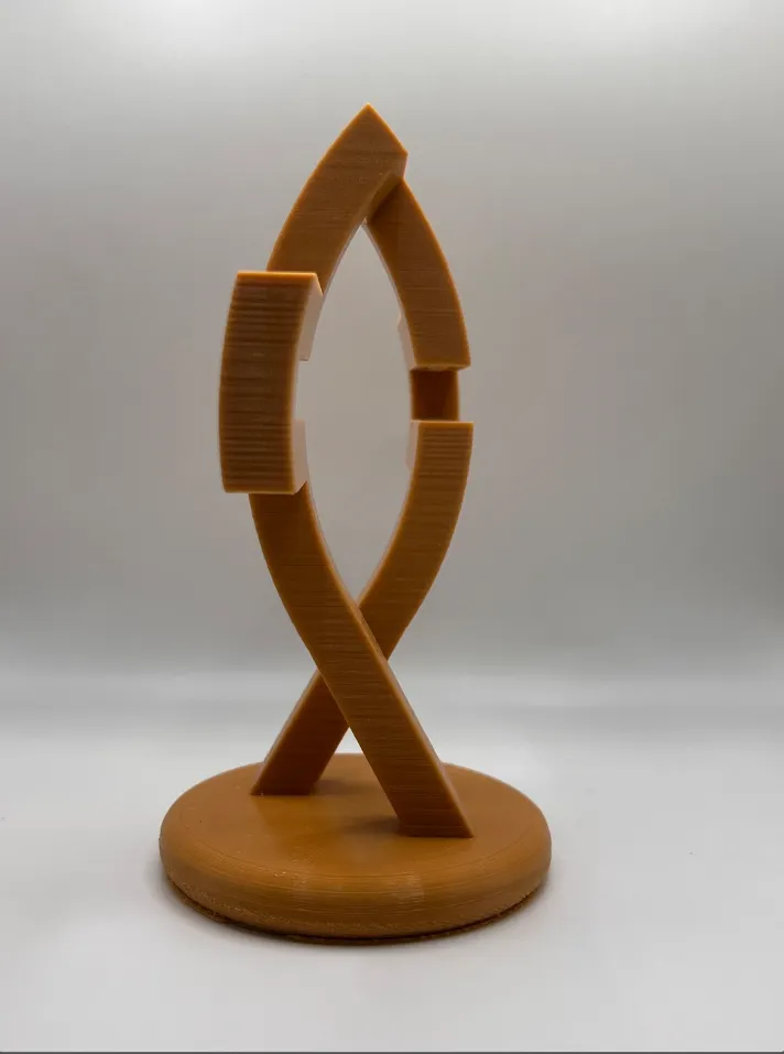 Ichthus Cross Flat Base - Free 3D Print Model - MakerWorld