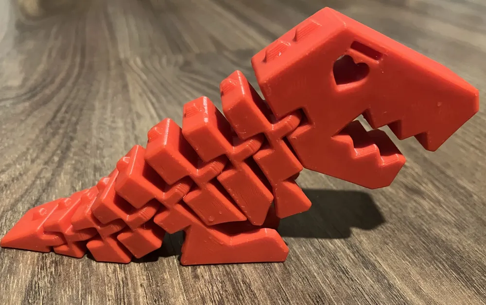 Valentine Flexi Rex - Free 3D Print Model - MakerWorld