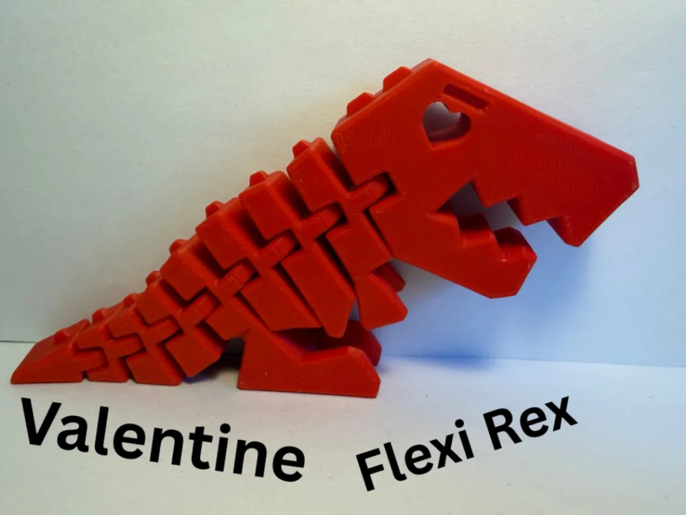 Valentine Flexi Rex - Free 3D Print Model - MakerWorld