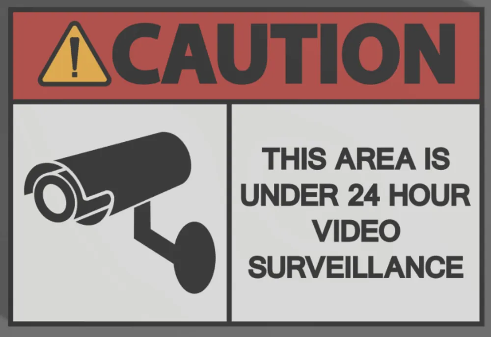 Sign caution video surveillance ccvt by db77x - MakerWorld