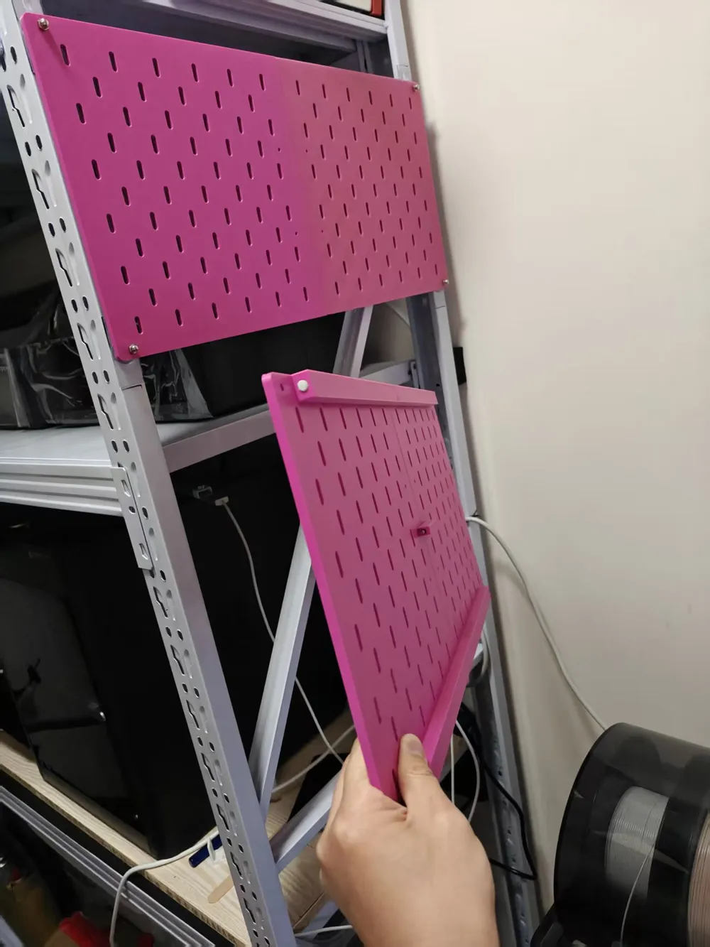 5mm Thick IKEA-Style Pegboard Side Hanger - For 50cm Wide Shelves by ...