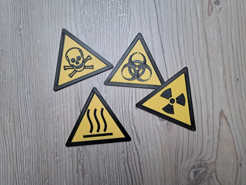 ISO 7010 - Warning Signs (W001 - W080) by Drunken Monkey MakerWorld ...