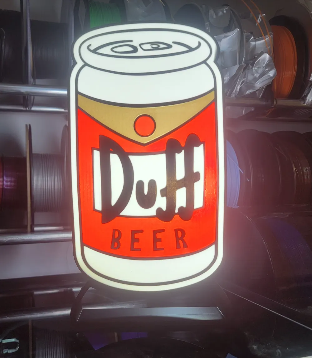 Simpsons Duff Beer Can Lightbox by joshua.makes - MakerWorld