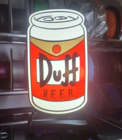 Simpsons Duff Beer Can Lightbox by joshua.makes - MakerWorld