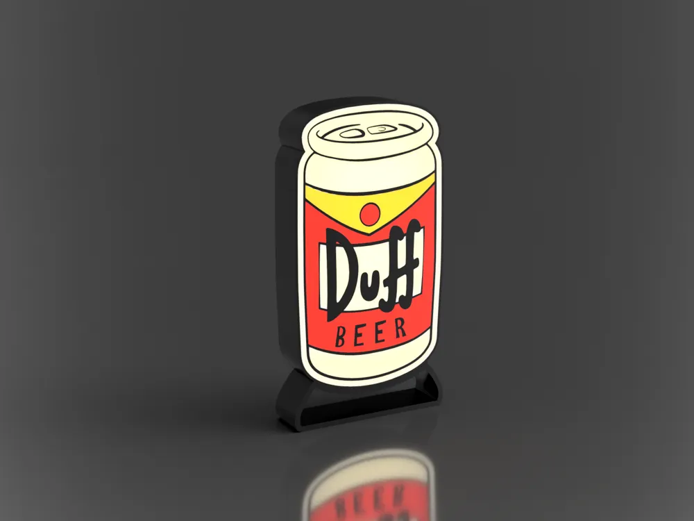 Simpsons Duff Beer Can Lightbox by joshua.makes - MakerWorld