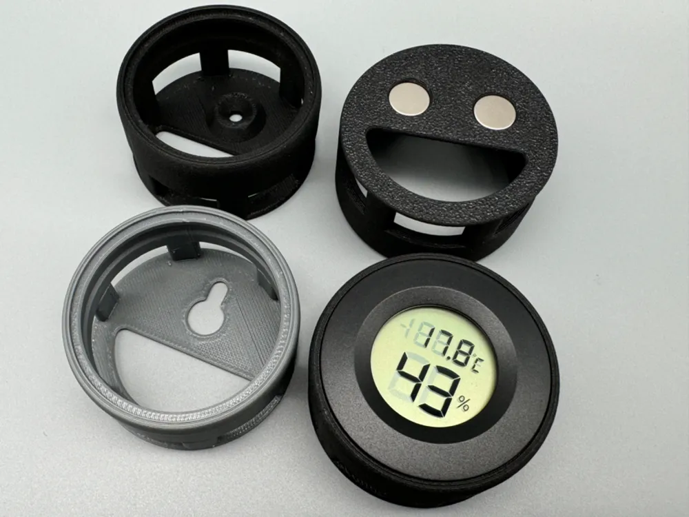 Magnet and mounting housing for thermometer 3 variations by practical3D ...