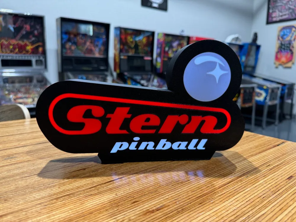 Stern Pinball Logo Lightbox by PlanBee - MakerWorld