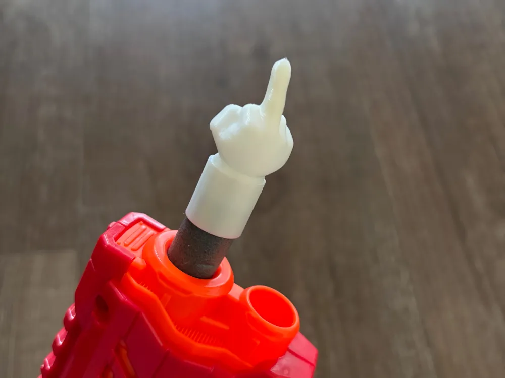 Dart for Nerf gun Xshot Middle Finger Remixed by Custom3dprint - MakerWorld