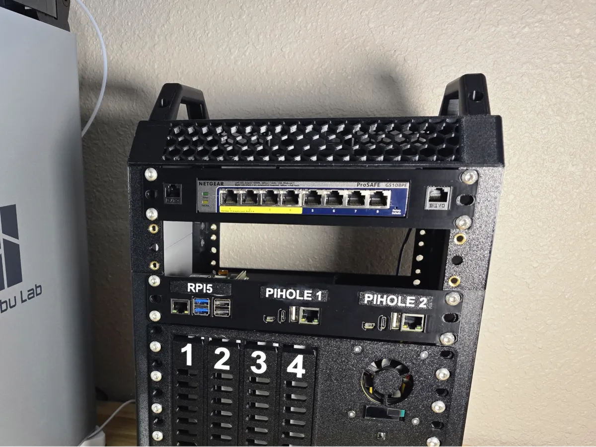 Network Switch Netgear GS108PEv3 10in Rack 1U by SilvestreDesignLab ...