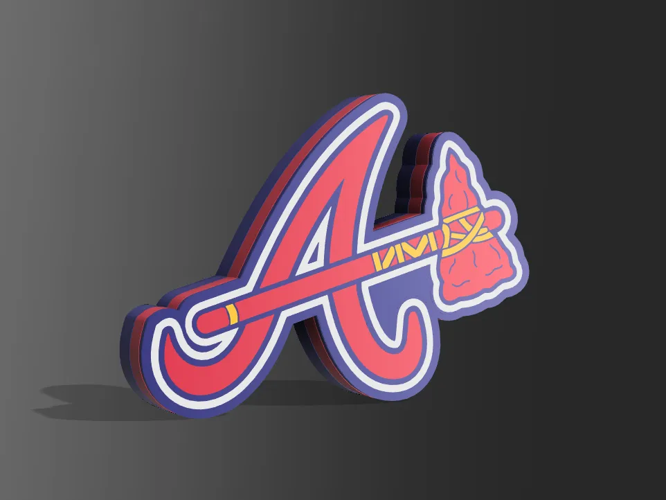 Atlanta Braves Logo Lightbox by Innovate-3D MakerWorld: Download Free ...