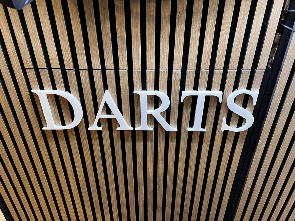 DARTS Wood Panel Wall Sign (13mm gap panels) by fabian.winkler89 ...