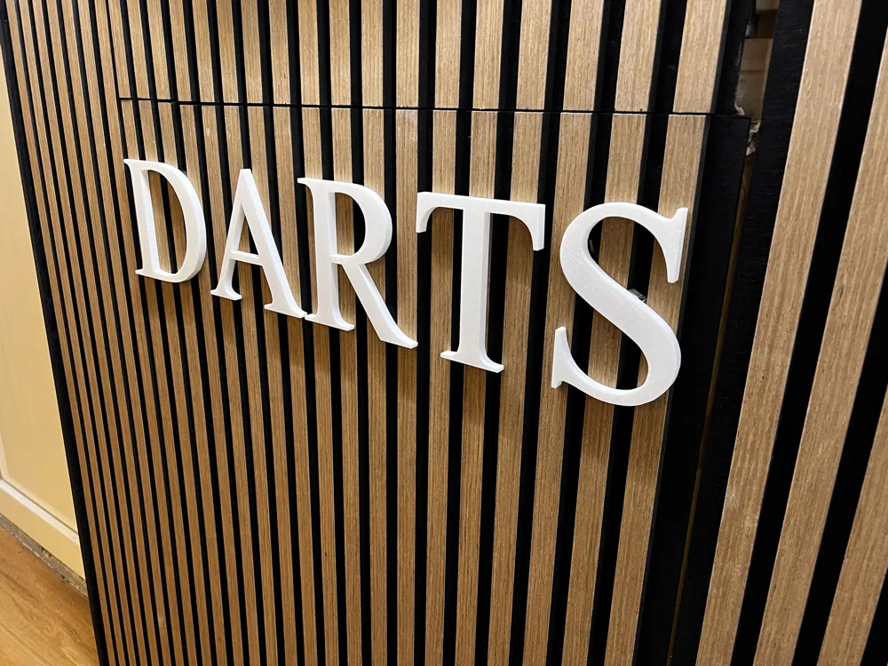 DARTS Wood Panel Wall Sign (13mm gap panels) by fabian.winkler89 ...