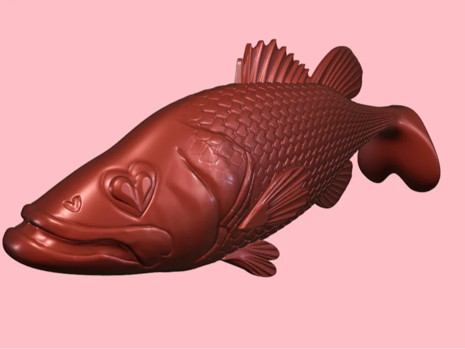 Lovemouth Bass Soft bait (Mold+Master) - Free 3D Print Model - MakerWorld