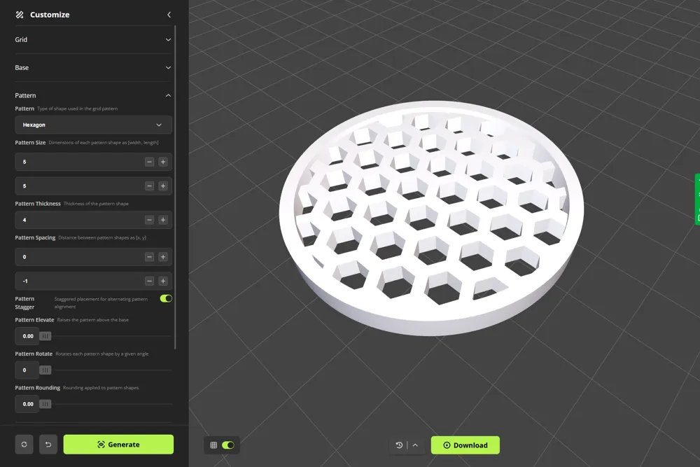 Grid Generator - Parametric Patterns & Structures by Koolm MakerWorld ...