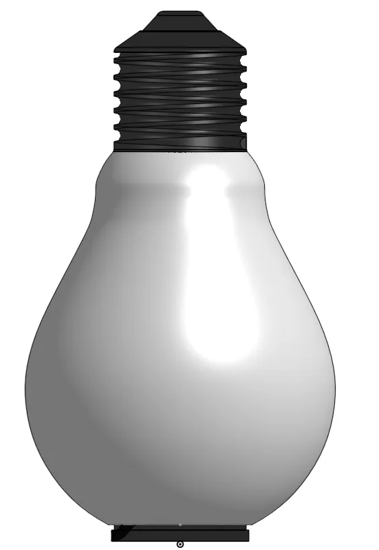 Upside-Down Bulb: A Unique 3D Printed Lamp by 3D labs - MakerWorld