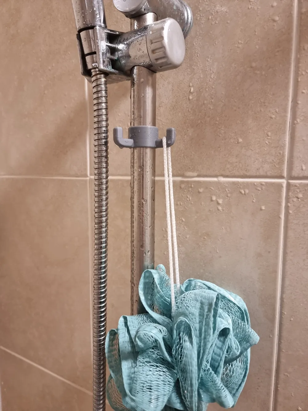 Shower rail hook for sponge/loofah. Shower riser extension. by Redwings ...