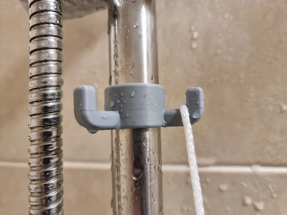Shower rail hook for sponge/loofah. Shower riser extension. by Redwings ...