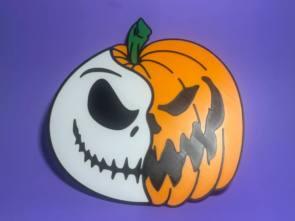 Jack Skellington Pumpkin Face Halloween Decoration by JDESIGNZ ...