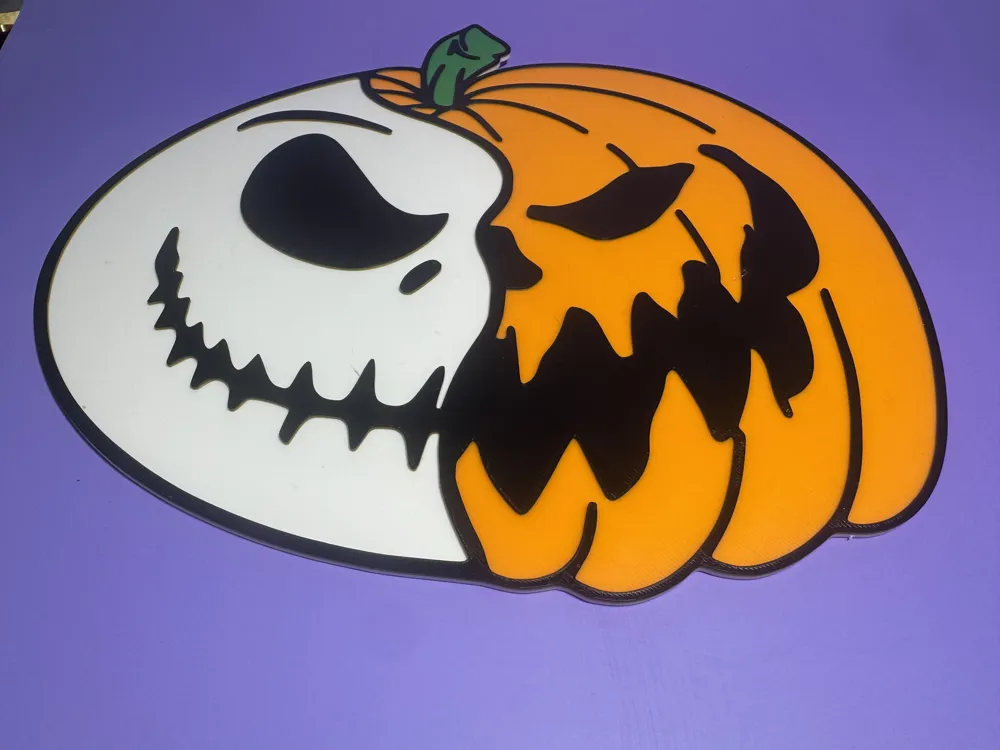 Jack Skellington Pumpkin Face Halloween Decoration by JDESIGNZ ...