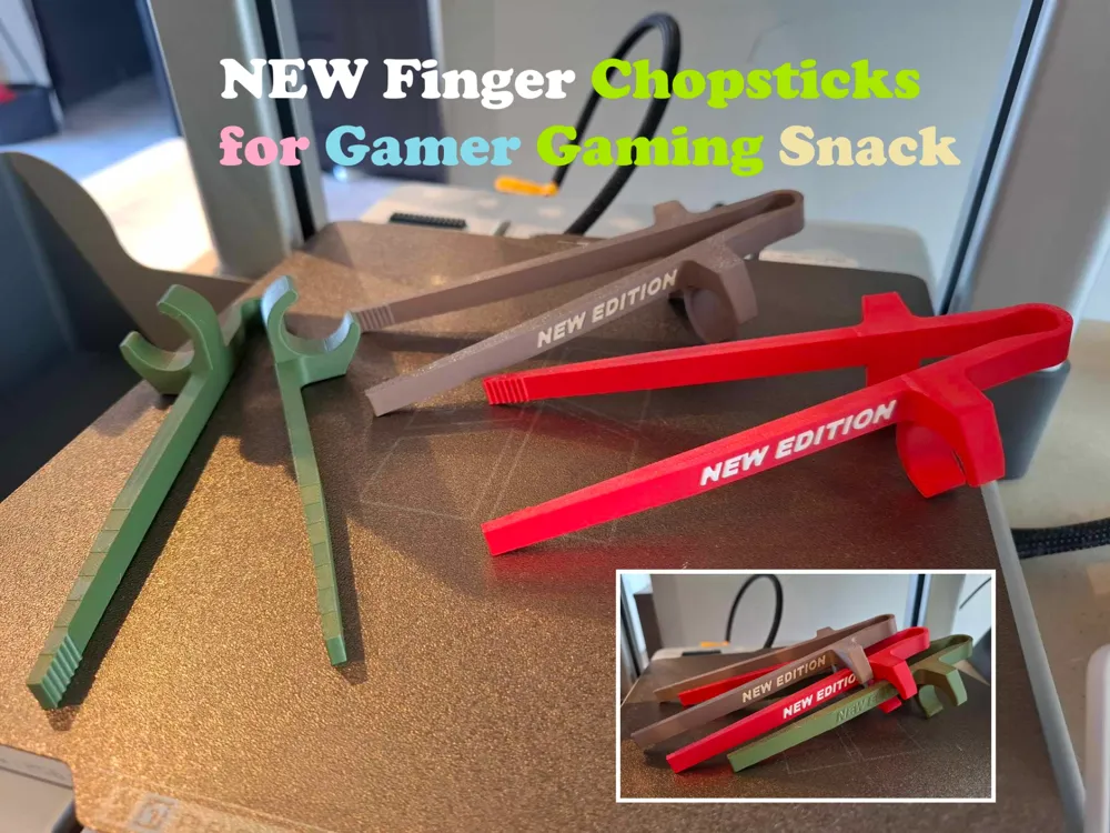 NEW Finger Chopsticks for Gamer Gaming Snack by vajcnerd MakerWorld ...