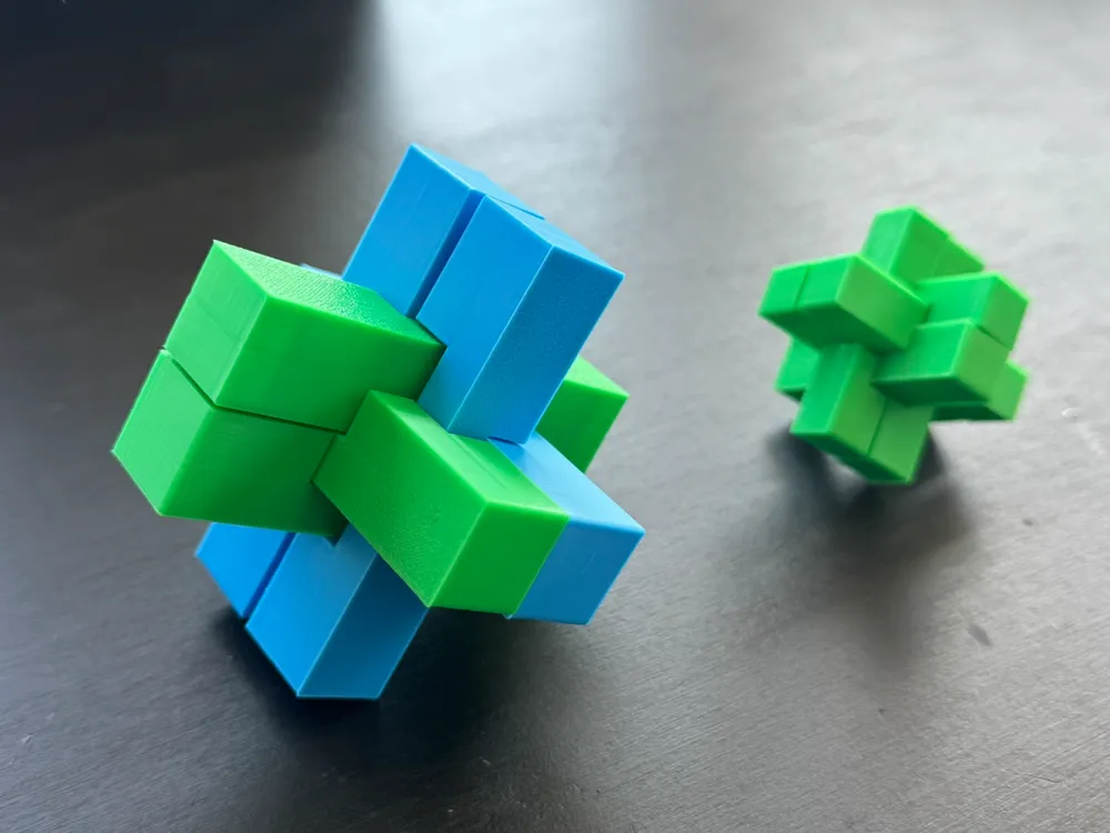 6-Piece Interlocking 3D Puzzle - Free 3D Print Model - MakerWorld