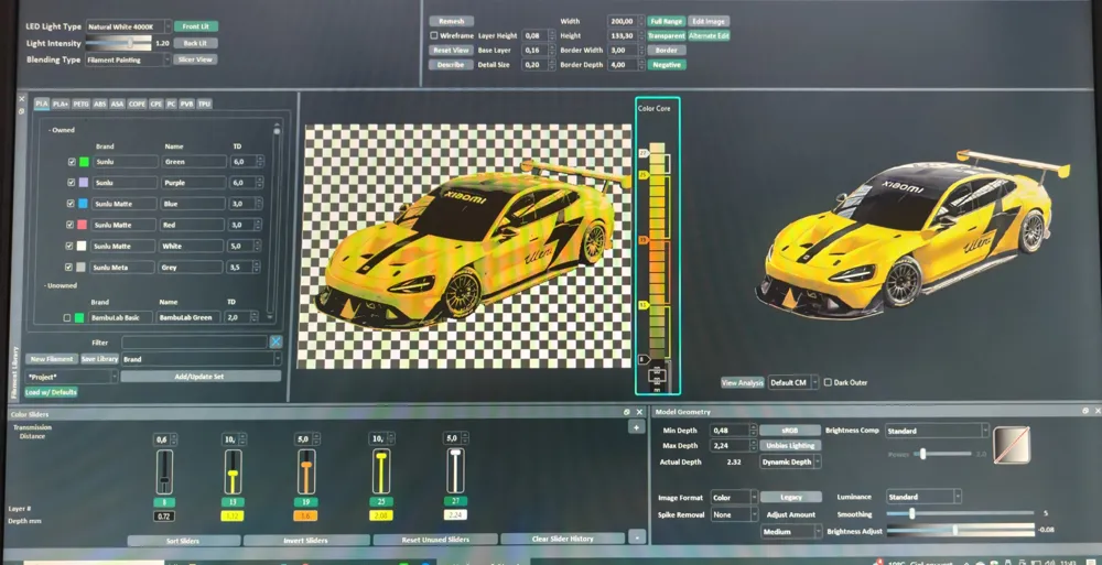 hueforge 小米 su7 ultra 来自 djobricks MakerWorld：免费下载 3D 模型