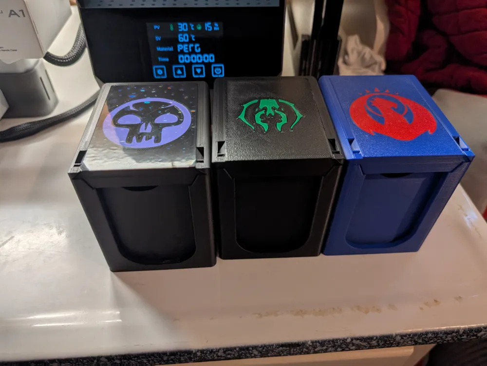 MTG Commander Deck Box with Symbols - Free 3D Print Model - MakerWorld