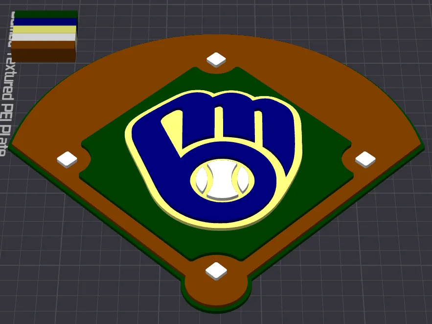 Milwaukee Brewers Stadium Logo Plaque by EKardiacG MakerWorld: Download ...