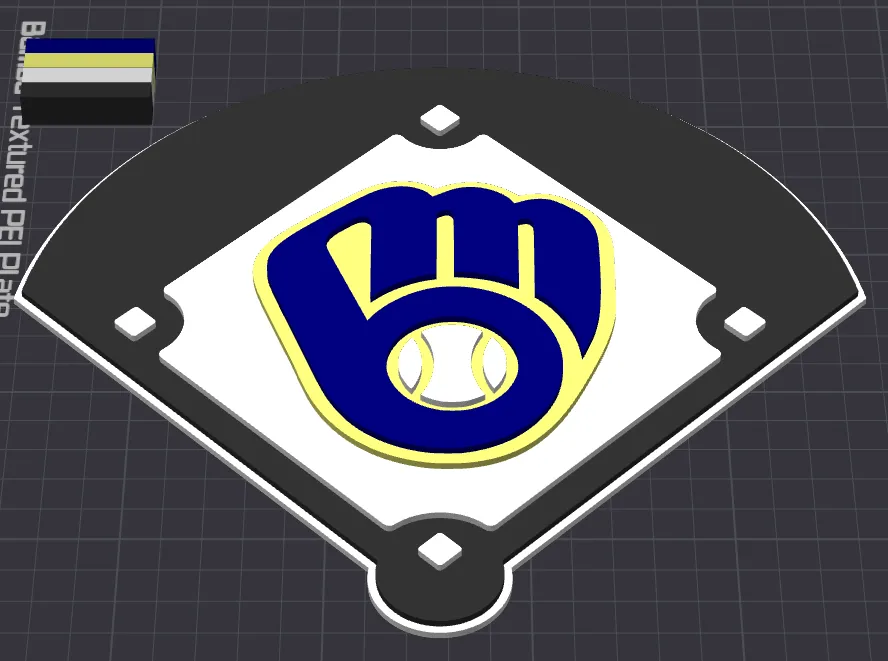 Milwaukee Brewers Stadium Logo Plaque by EKardiacG MakerWorld: Download ...