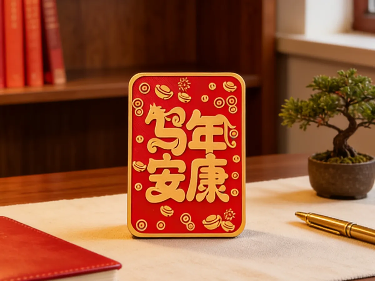 Year of the Horse Peace and Health Desktop Photo Frame Ornament, Year ...