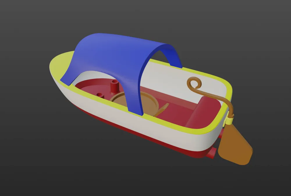 Ponyo and Sousuke's Putt-Putt Boat, Power Boat from *Ponyo*, by 达文西FPV ...