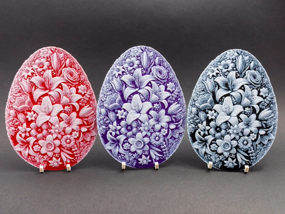 Easter Flowery Egg - Free 3D Print Model - MakerWorld