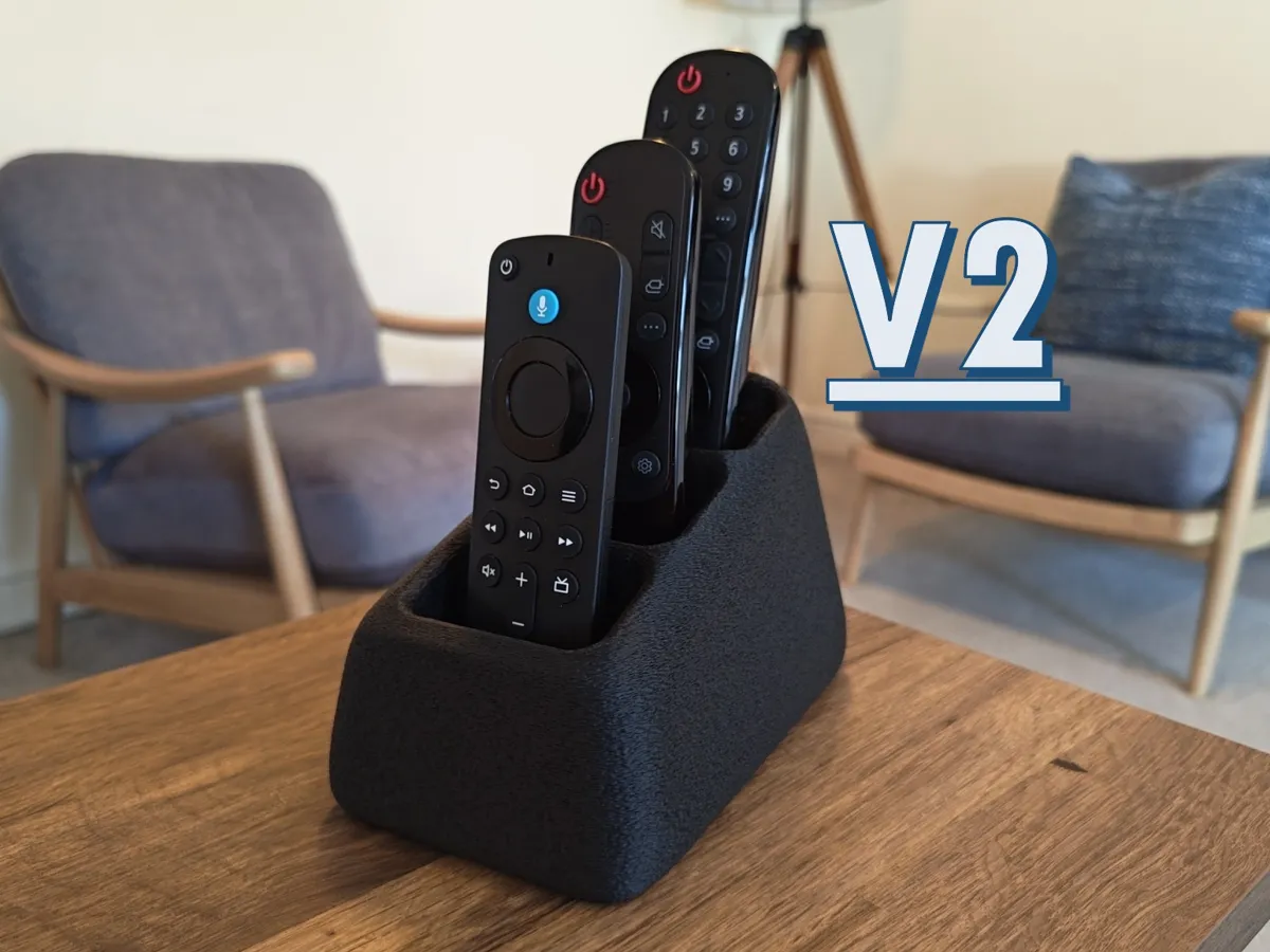 Minimal Remote Stand - 4 Layouts V2 - Free 3D Print Model - MakerWorld