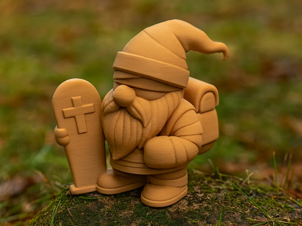 Graveyard Guardian Gnome of Silent Paths - Free 3D Print Model - MakerWorld
