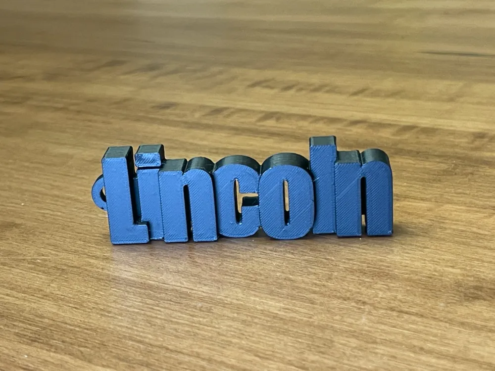 Lincoln Name Keychain - Free 3D Print Model - MakerWorld