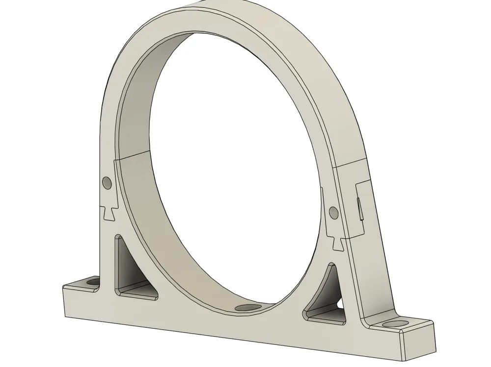 4 in PVC Dust Collector Pipe Mounting Bracket by brick - MakerWorld