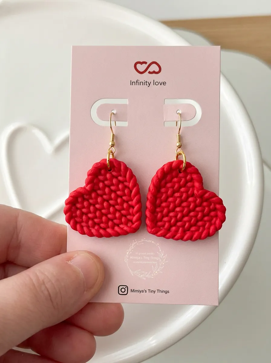 Woven Heart Earrings - Free 3D Print Model - MakerWorld