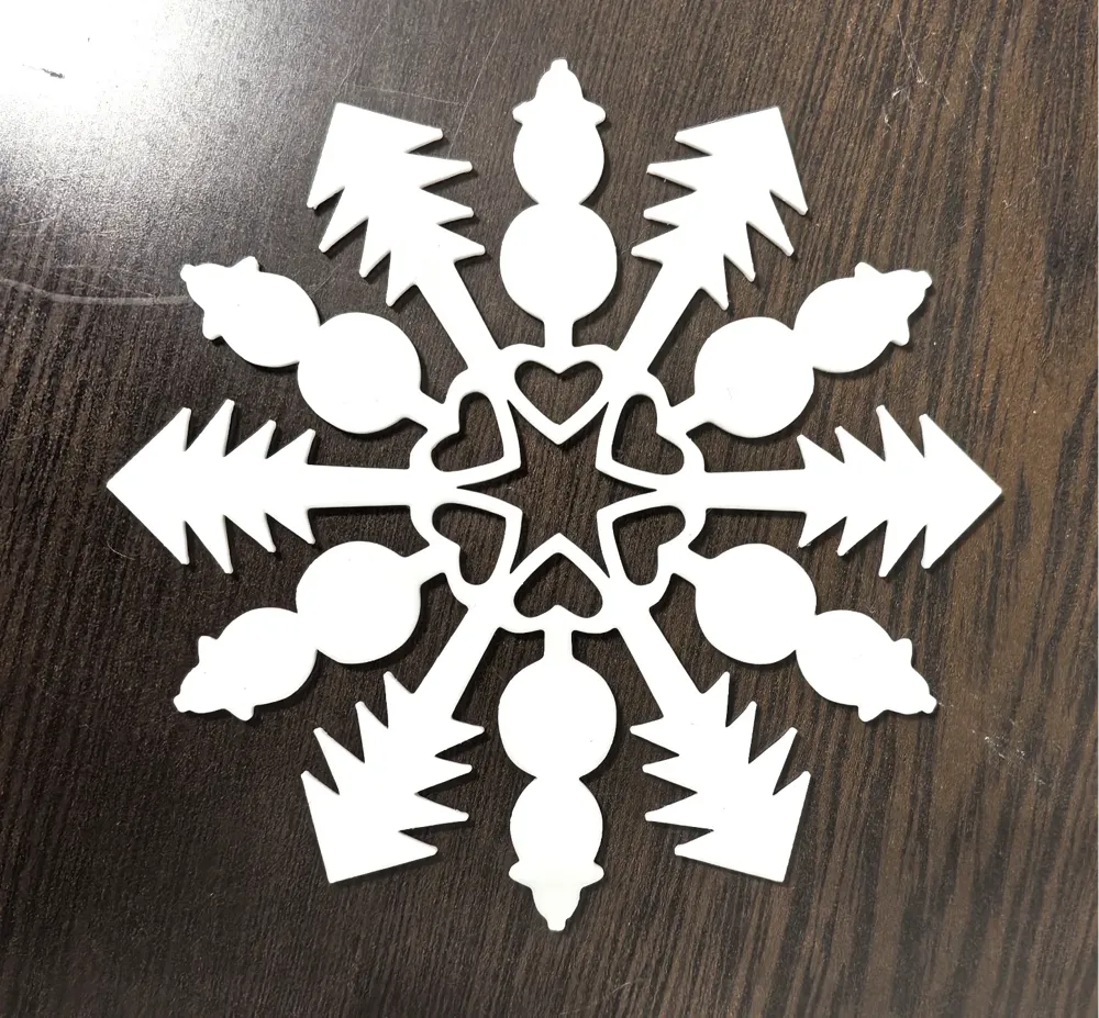 Paper Cutting - Christmas Snowflake Series by 一枣 - MakerWorld
