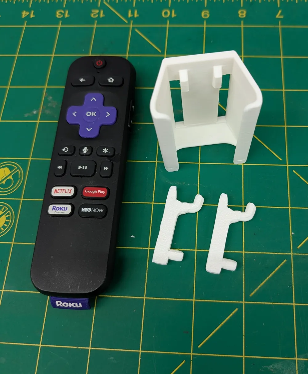 Roku Remote Holder for Peg Board - Free 3D Print Model - MakerWorld