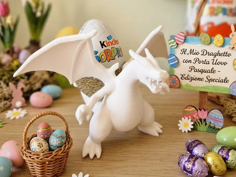 easter kinder egg Charizard - Free 3D Print Model - MakerWorld