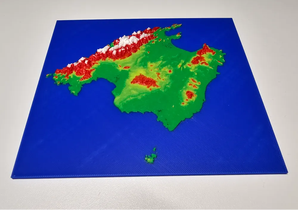 Topographic Map of Mallorca by kingkokos - MakerWorld