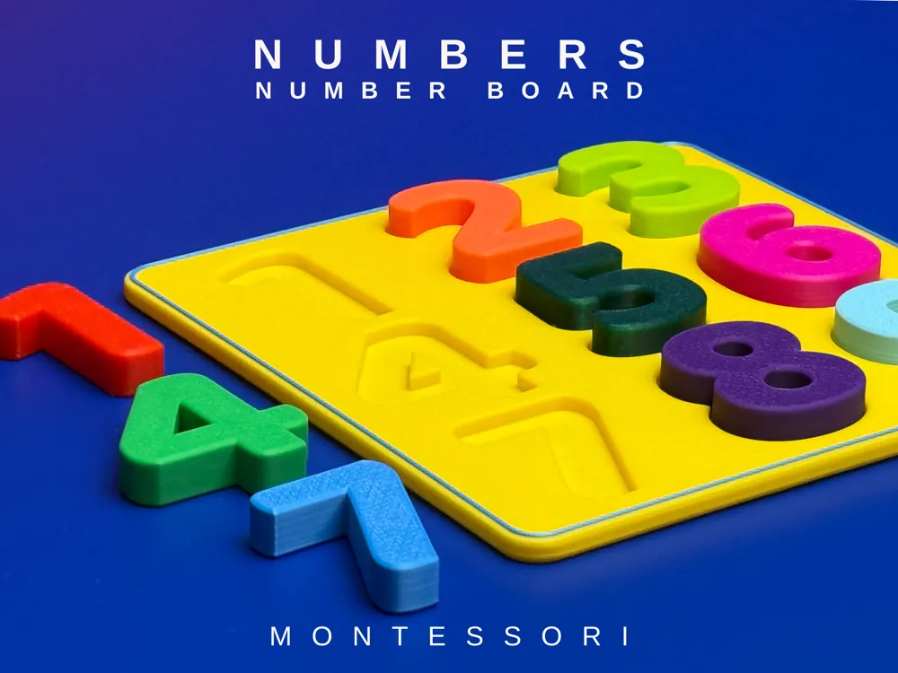 TABLERO DE NÚMEROS MONTESSORI - ROMPECABEZAS DE INSERCIÓN DE NÚMEROS ...