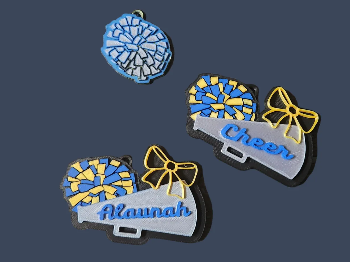 Cheerleading Keychain, Version 2 Less filament - Free 3D Print Model ...